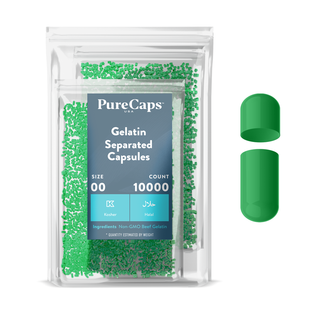 Size 00 Separated Solid Gelatin Capsules – PureCaps USA | A Capsule ...