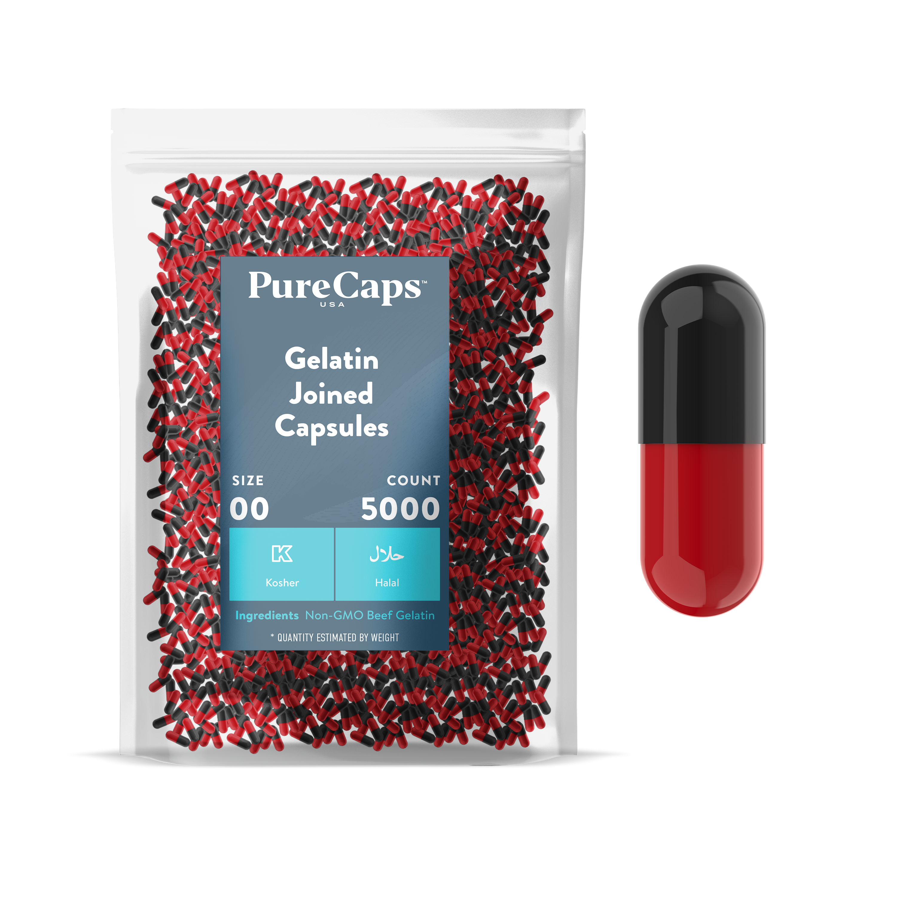 Size 00 Joined Two-Toned Gelatin Capsules – PureCaps USA | A Capsule ...