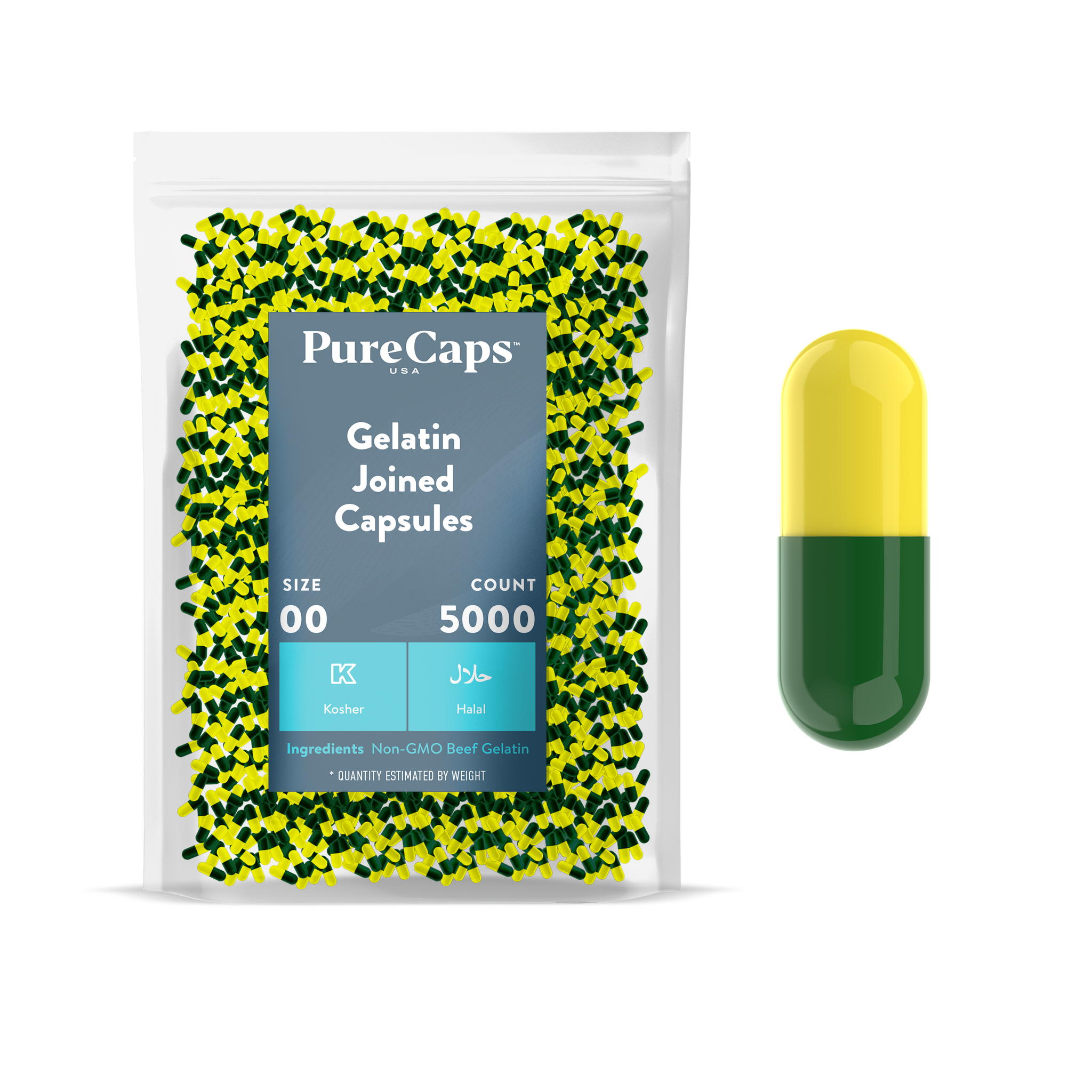 Size 00 Joined Two-Toned Gelatin Capsules – PureCaps USA | A Capsule ...
